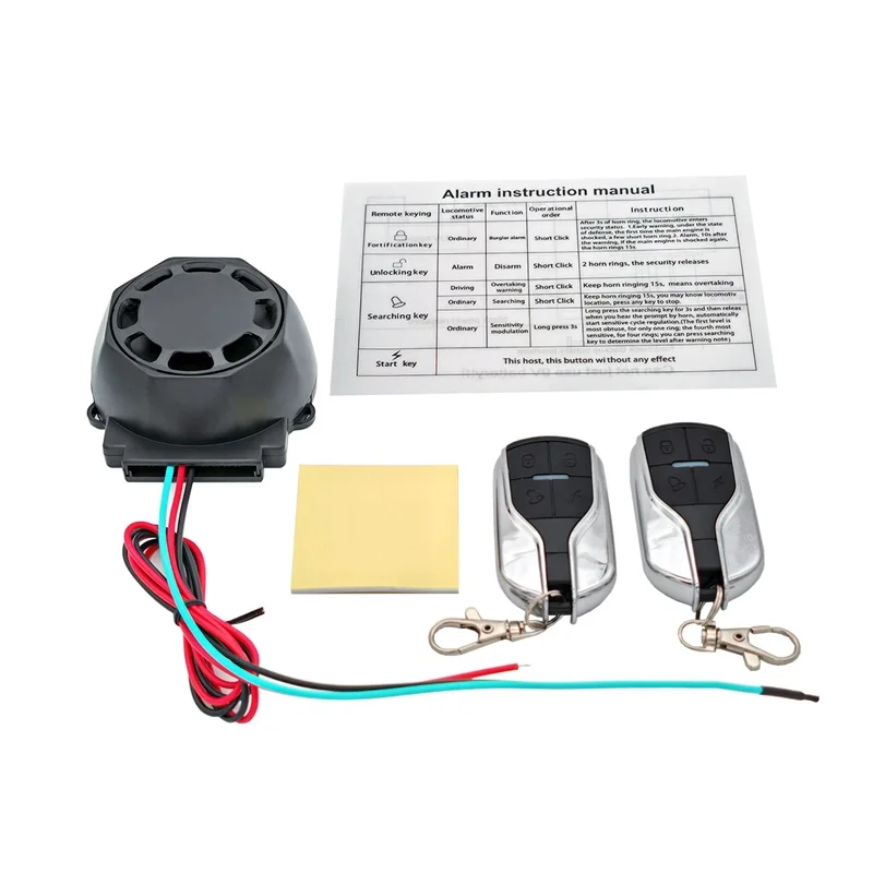 Motorcycle-burglar-alarm-12V-universal-vibration-alarm-system-is-simple ...
