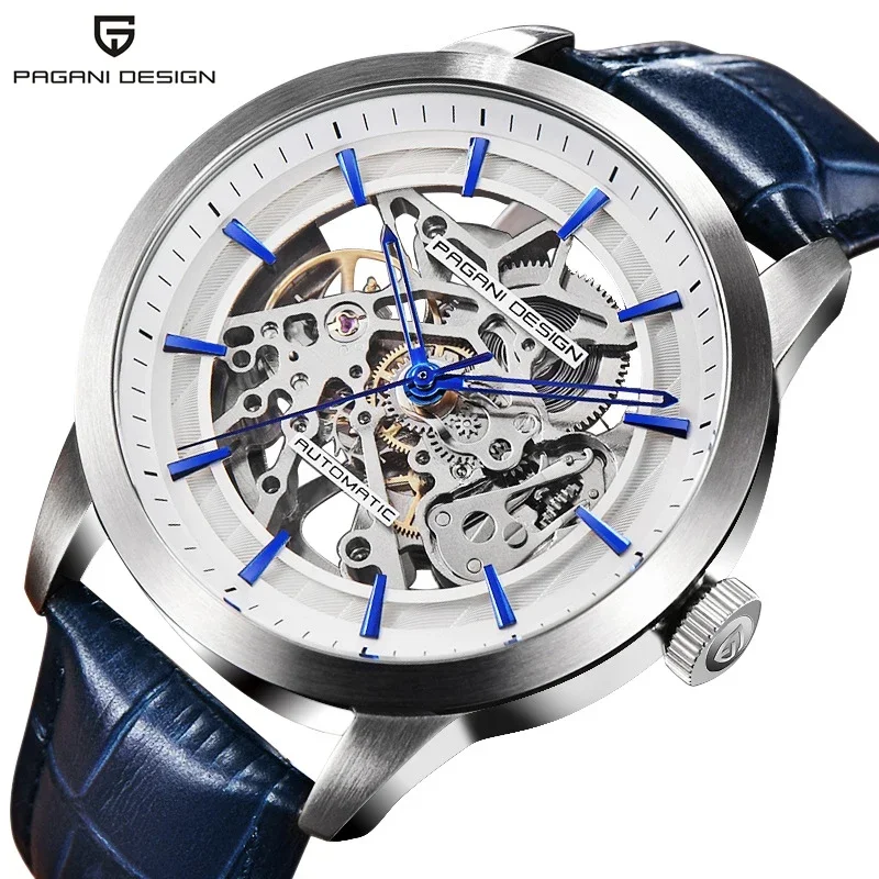 PAGANI-DESIGN-Reloj-de-cuero-dorado-para-hombre-cron-grafo-mec-nico ...