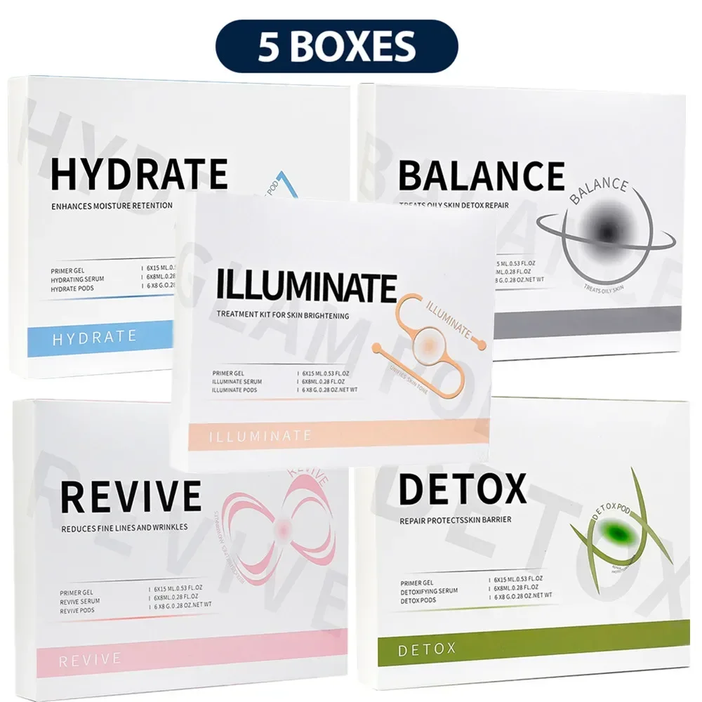 JIN 5 uds. Revive Pods Glam Pod, geles para el cuidado de la piel con ...