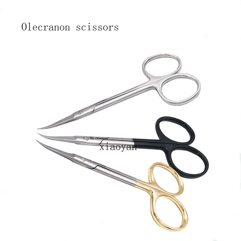 Premium-stainless-steel-scissors-Gold-handle-black-handle-scissors-nose ...