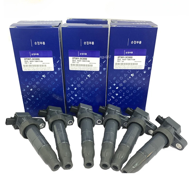 Bobina-de-encendido-para-Hyundai-Kia-4-6-piezas-27301-3C000-2-4L3-3L-3 ...