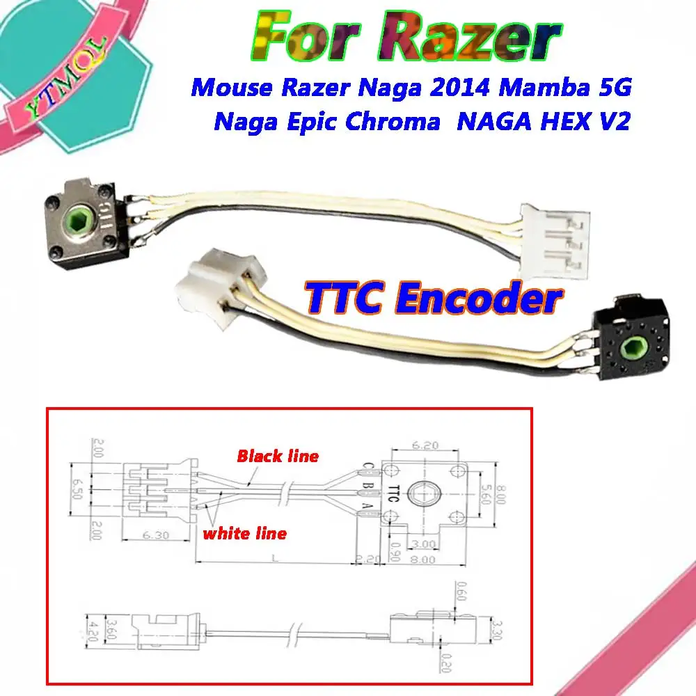 1Pcs-New-TTC-Encoder-Mouse-Wheel-Accessories-For-Razer-Mouse-Razer-Naga ...