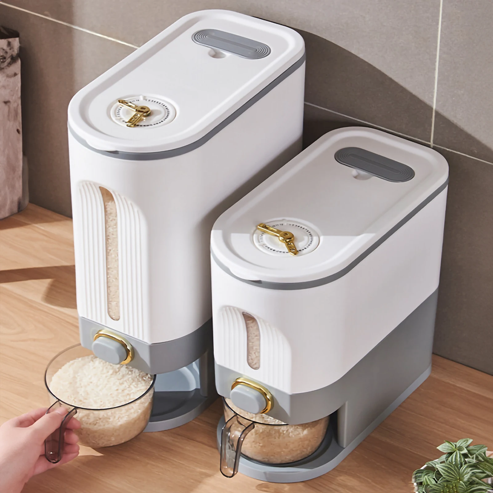 Household-Sealed-Moisture-Proof-Rice-Barrel-Kitchen-Insect-Proof-Food ...