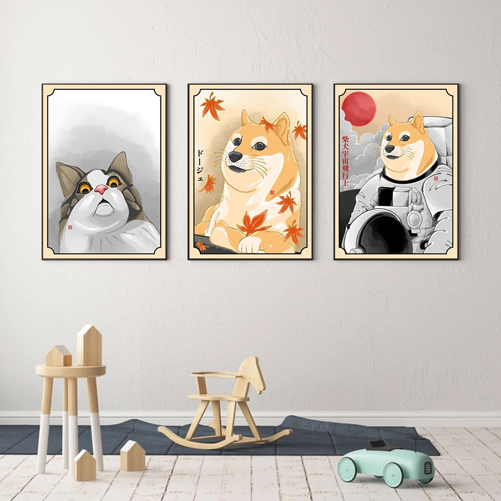 Doge Astronaut Painting