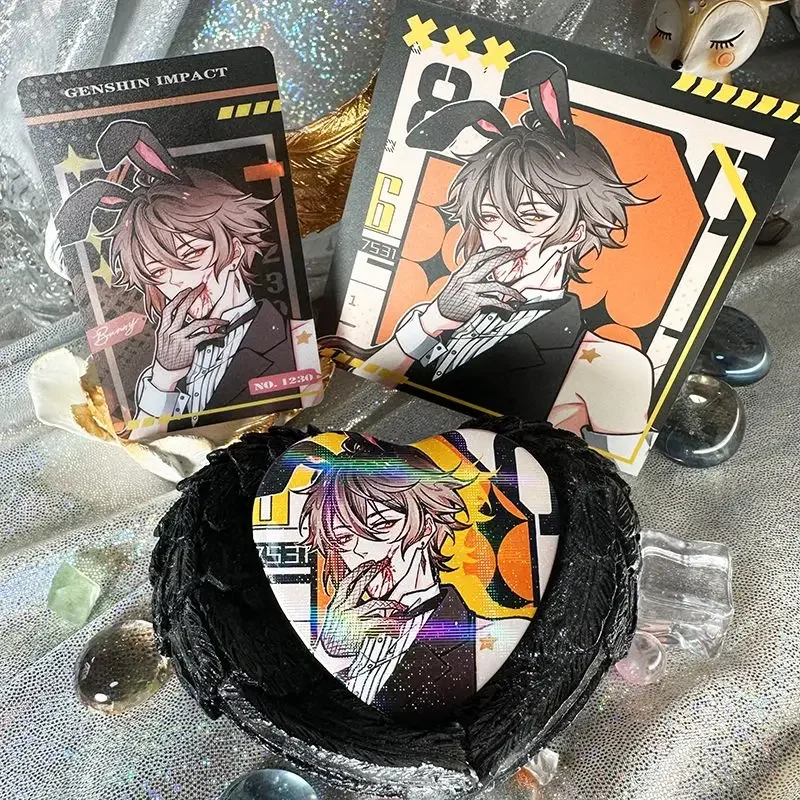 Game Impact Original 3Pcs/Set Fan Works Baizhu Scaramouche Killer Bunny ...