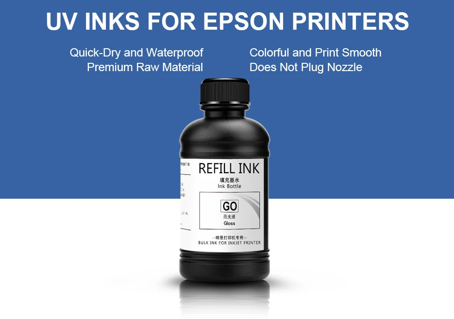 500ml UV Ink Ovsuqu A3 UV DTF Ink For A3 UV DTF XP600 I608 Printer UV ...
