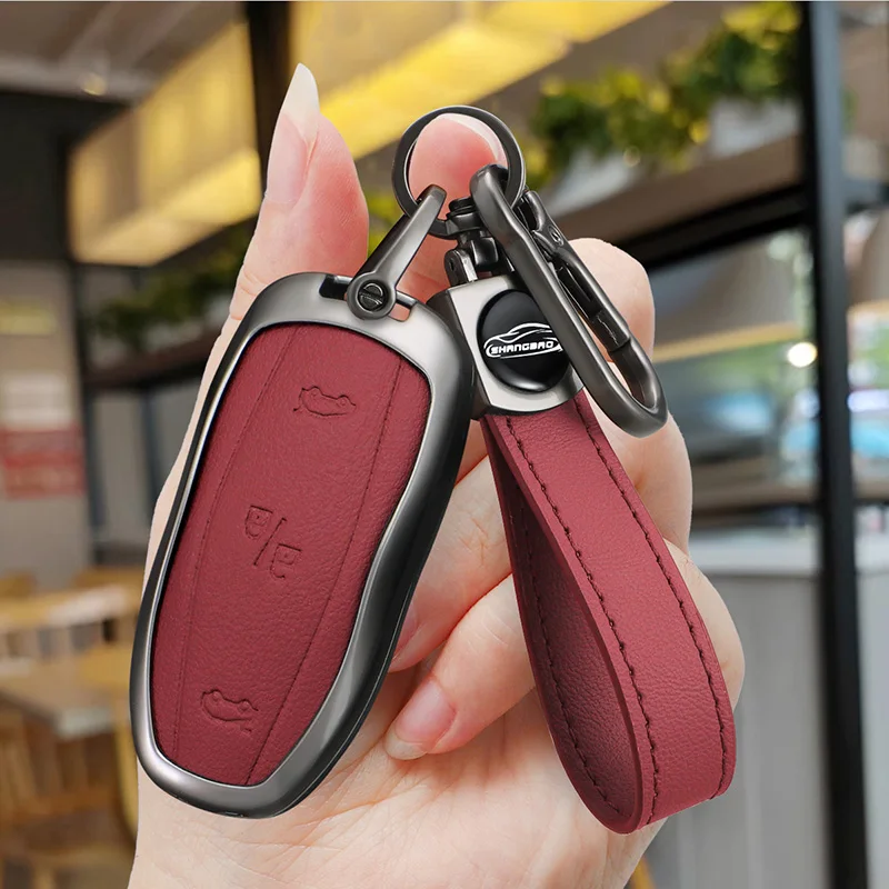 zinc-alloy-Car-Key-Fob-Silicone-Band-with-Metal-Keychain-For-Tesla ...