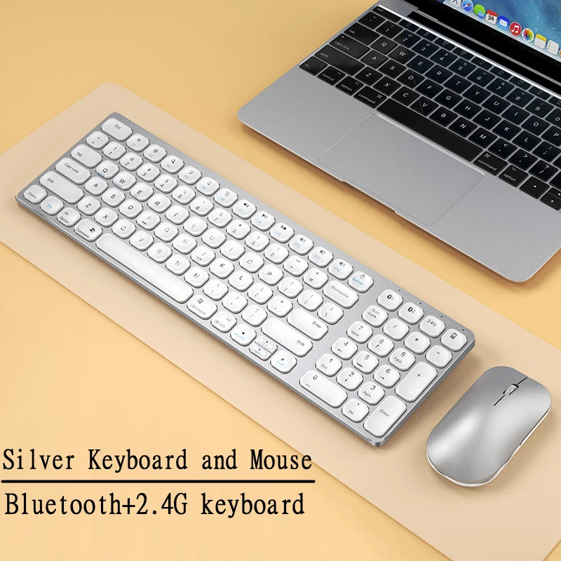 Wireless Bluetooth Keyboard and Mouse Combo Full Size Multimedia ...