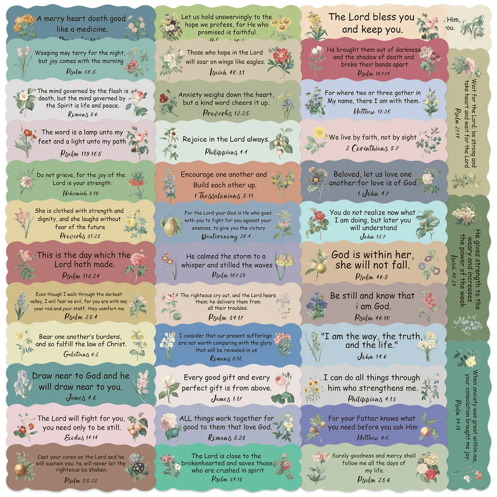 50Pcs Bible Verse Graffiti Sticker Notes - Waterproof DIY Decor for ...