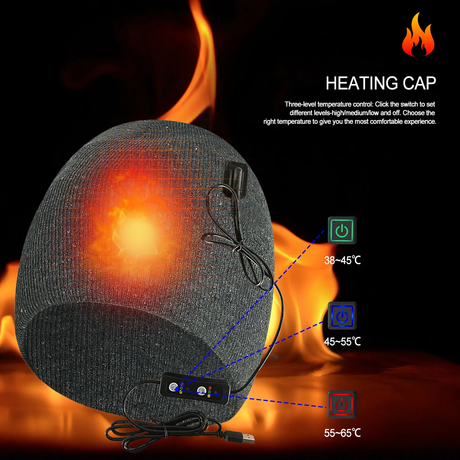 Three-Level-Temperature-Control-Electric-Heating-Hats-Knitted-Hat ...