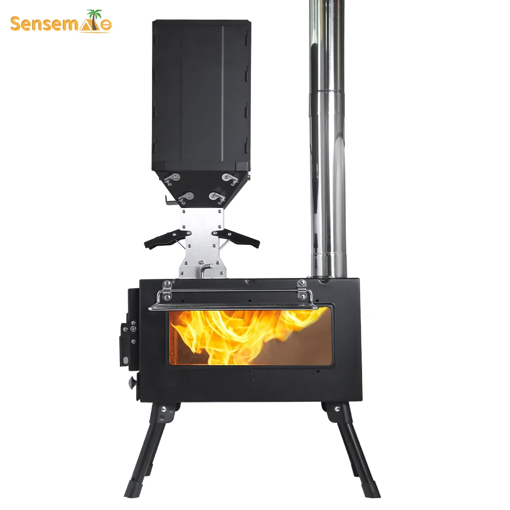 SENSEMAKE-Camping-Pellet-Stove-Fire-Wood-Heater-Stove-Portable ...