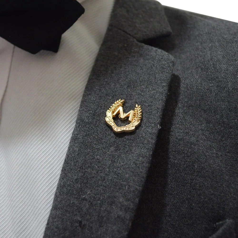 Pin-de-cuello-de-solapa-Vintage-para-hombres-y-mujeres-Pin-de-letra-M ...