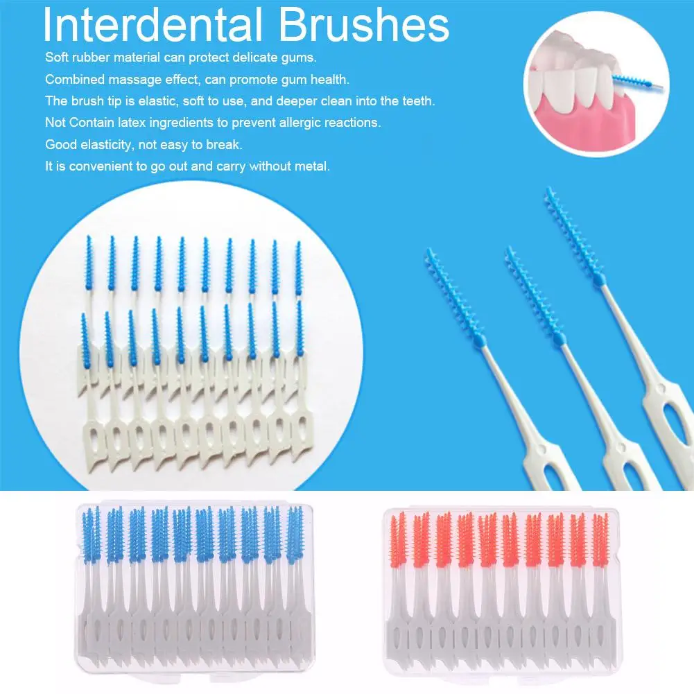 40pcs-Interdental-Between-Teeth-Floss-Brush-Elastic-Massage-Gum ...