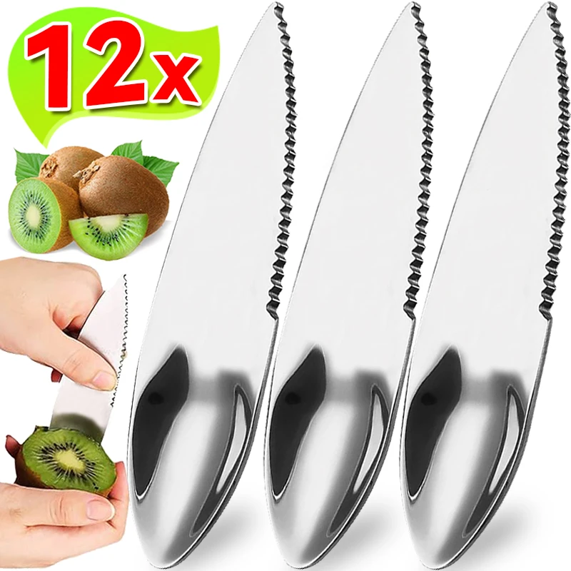 12-6-3pcs-Stainless-Steel-Kiwi-Peeler-Kiwi-Avocado-Dig-Spoon-Scooper ...