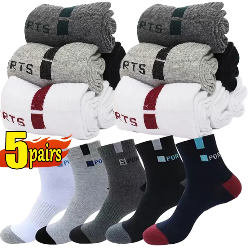 5Pairs-Men-Ankle-Socks-Breathable-Cotton-Sports-Socks-High-Quality-Male ...