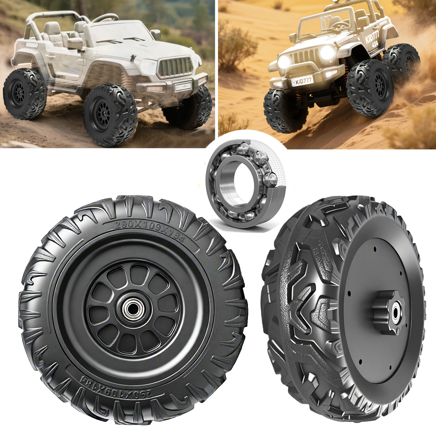 1pcs 29CM/11.4'' EVA Solid Rubber Tire for Children Power Wheels Ride ...
