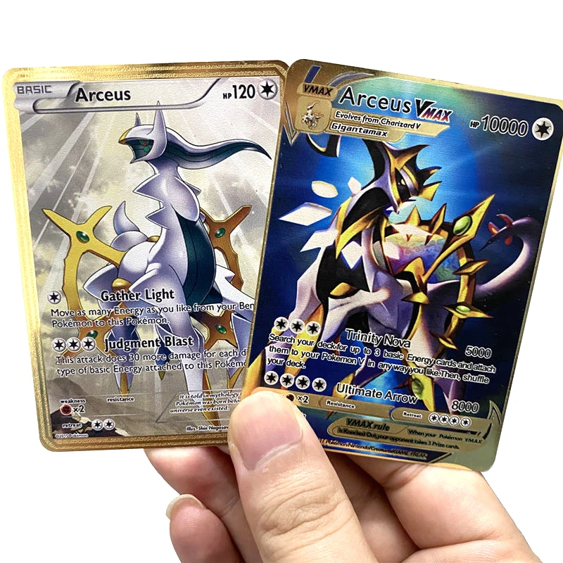 Diy Pokemon Charizard Metal Card English Letters Crack Empty Seat ...