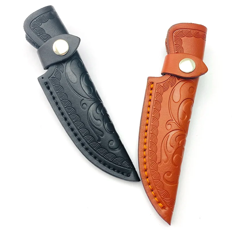 Straight Knife Sheath Cowhide Sheath Outdoor Sheath Sheath Cowhide ...