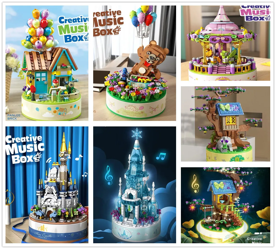 Panlos-Blocks-Kids-Building-Bricks-Toys-Music-box-House-Puzzle-Girls ...