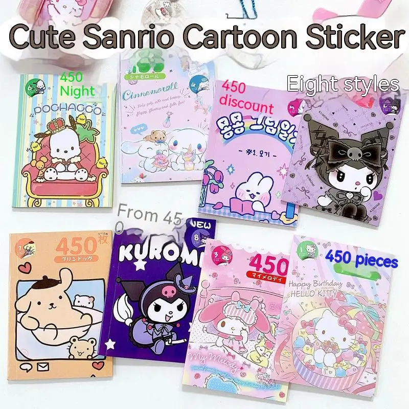Sanrio 10pcs Kawaii Ins Wind Stickers This Cute Cartoon Hello Kitty ...