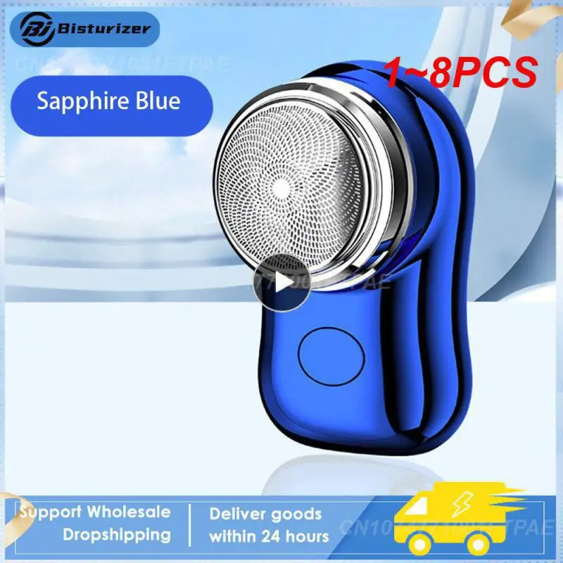 1-8PCS-Man-Mini-Beard-Shaving-Washable-Electric-Beard-Trimmer-Shaving ...