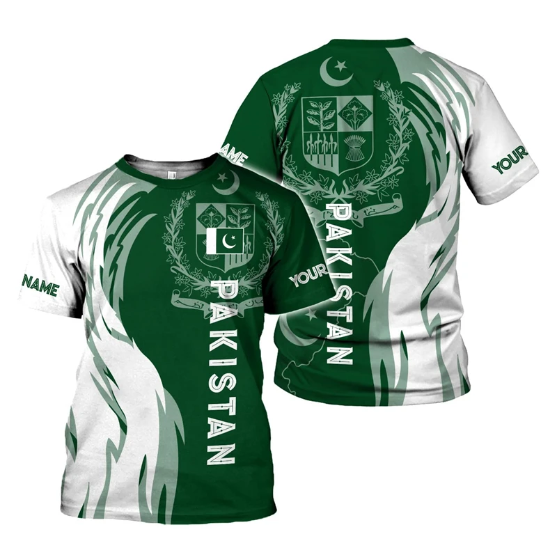 Pakistan Flag 3D Print Men's T-shirts For Men Clothing Summer Unisex ...