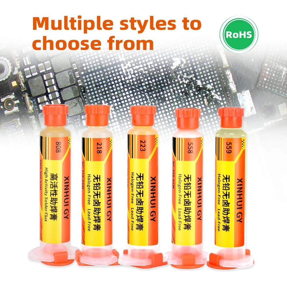 Syringe Solder Paste Rosin Flux Lead-Free No-Clean Solder Oil Needle ...