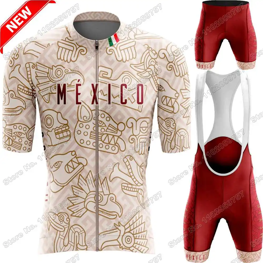 2024-Team-Mexico-Cycling-Jersey-Short-Sleeve-Set-Summer-Cycling ...