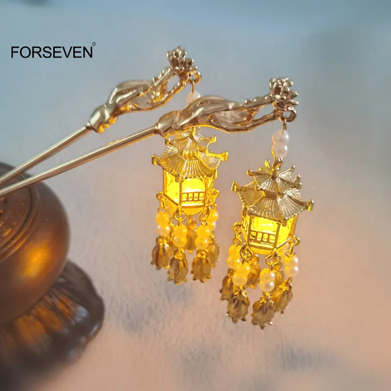 Chinese-Rabbit-Lantern-Hair-Pin-Clips-Hair-Sticks-LED-Light-Hair ...