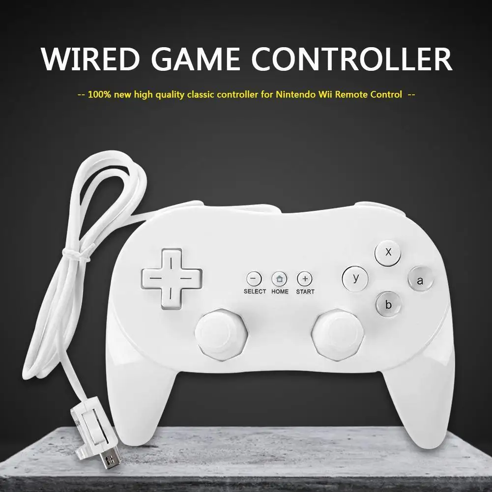 닌텐도 Wii용 소프트 유선 게임패드 클래식 컨트롤러 조이패드 리모컨 게임 조이스틱 2 1 개 8 티몬
