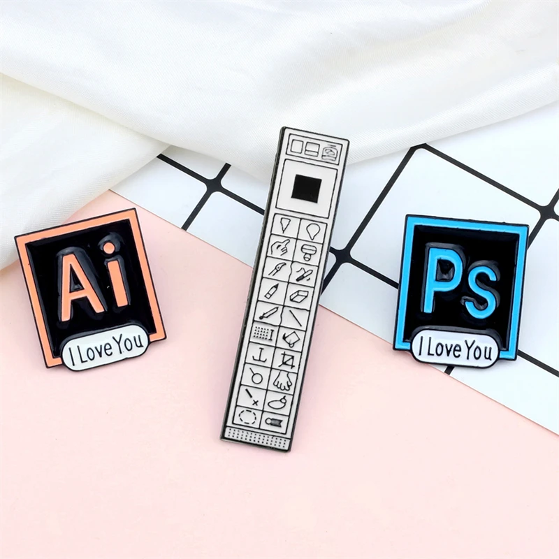 Photoshop Toolbar Lapel Pin | Adobe Illustrator Tools | Adobe ...