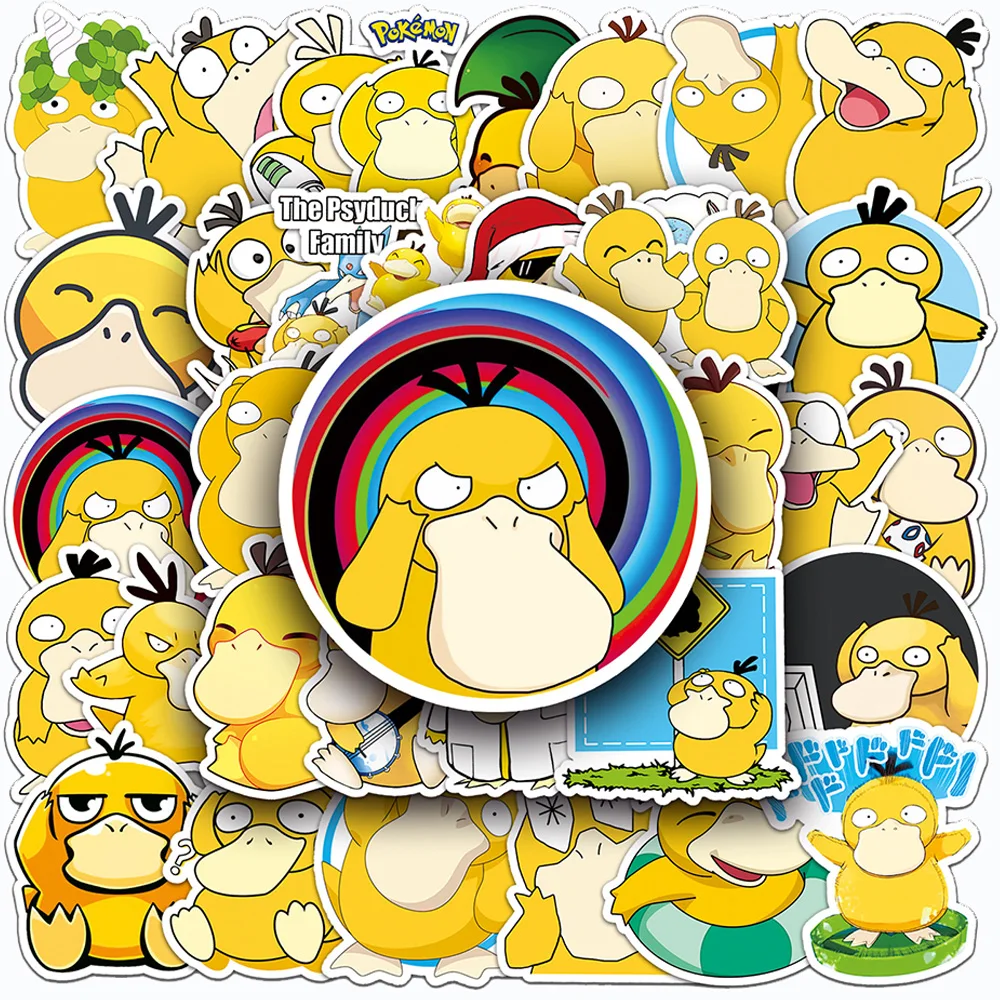 10/30/50pcs Cute Cartoon Pokemon Psyduck Stickers for Kids Girls Toys ...