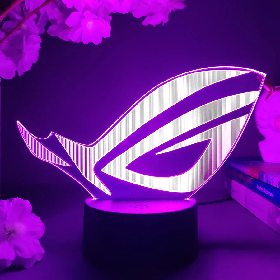 ROG 3D LED Lamp Cool Gaming Room Setup Lighting Decoration for Gamers ...