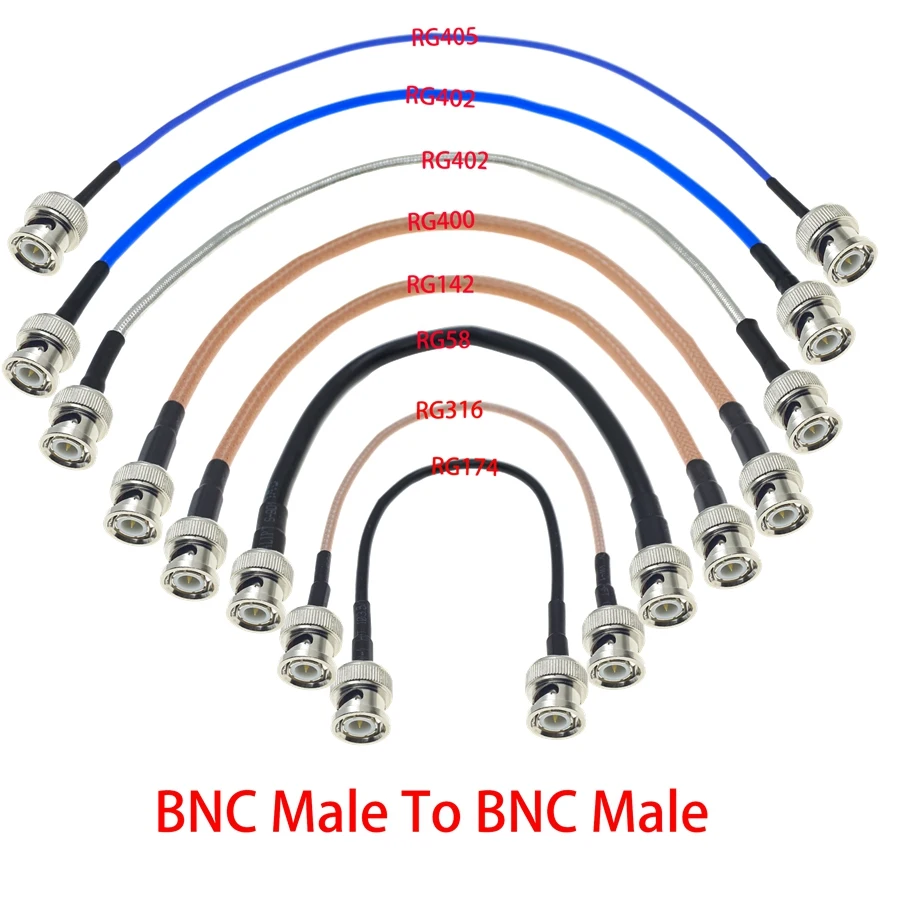 Enchufe-macho-BNC-macho-a-conector-BNC-Cable-de-extensi-n-Pigtail-RG174 ...