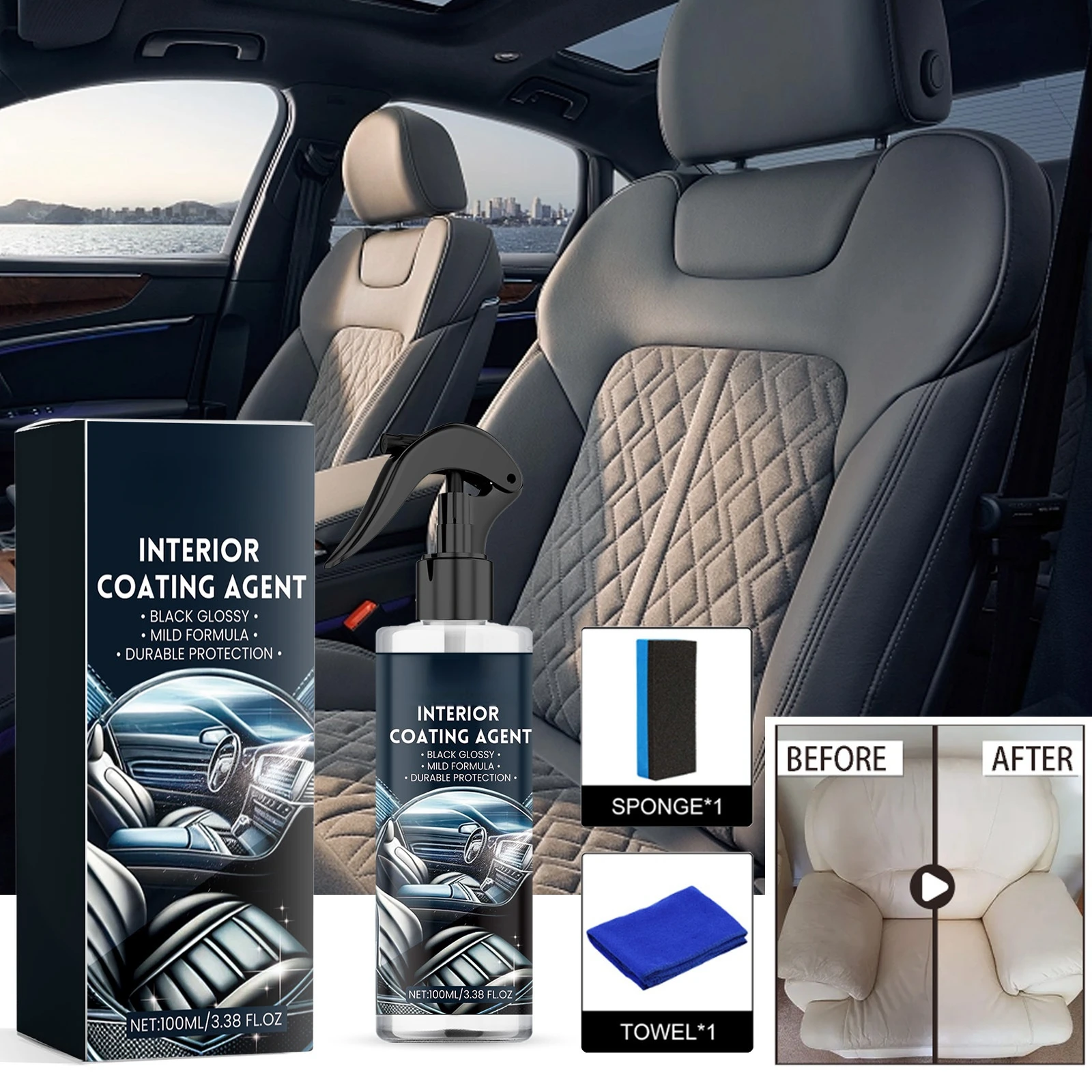Car-Interior-Cleaner-Dashboard-Seat-Leather-Multi-Purpose-Renovation ...