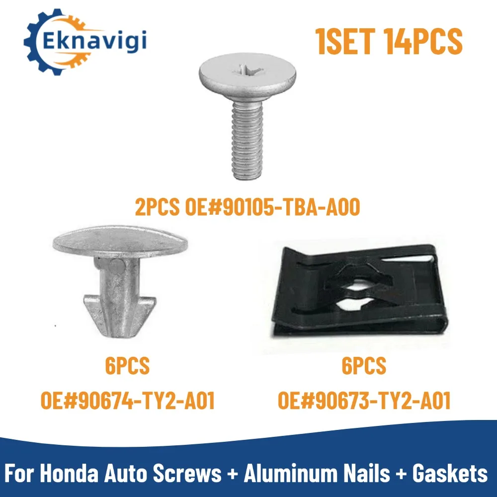 1SET 14PCS OE90674-TY2-A01 90105-TBA-A00 90673-TY2-A01 For Honda CRV ...