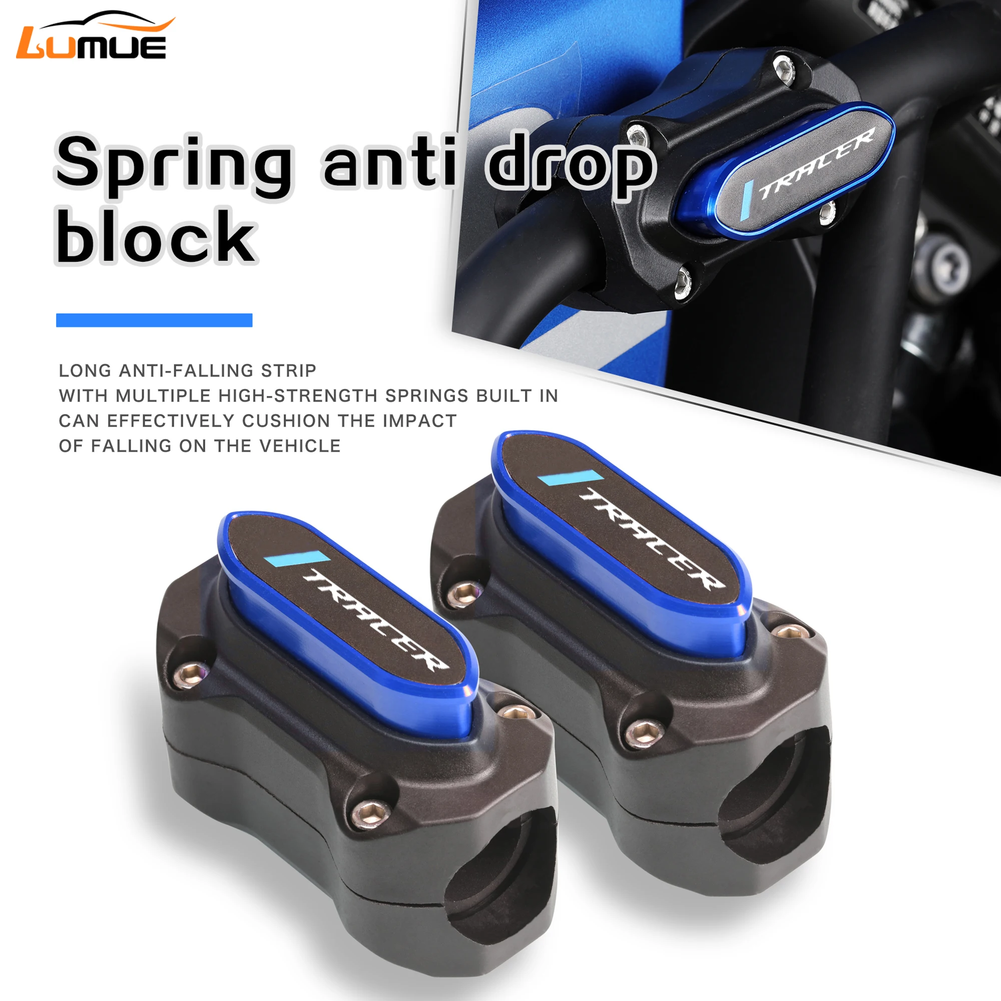 Motorcycle crashproof block Bumper Trim Spring Block Engine protection ...