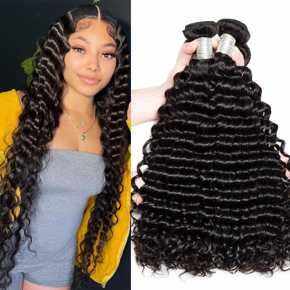Deep-Wave-Bundles-Human-Hair-Brazilian-Weaving-30-Inch-Virgin-Hair ...