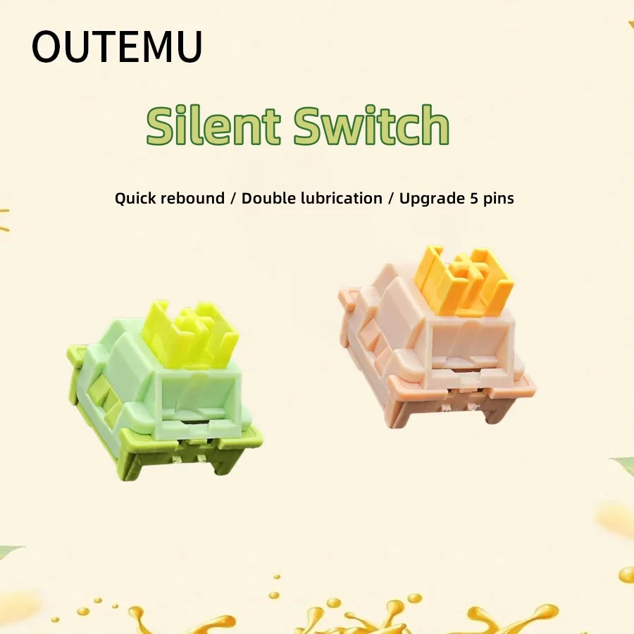 Outemu-Silent-Lemon-V2-Switch-Lubed-Silent-Peach-V2-Switches-Mechanical-Keyboard-Linear-Tactile ...