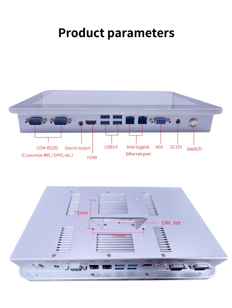 Waterproof-Portable11-6-Inch-Fanless-Touch-Screen-Panel-PC-With-I5 ...