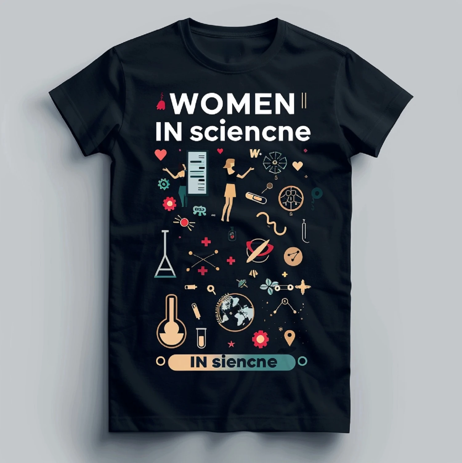 Women-in-Science-T-Shirt-Funny-Science-Clothes-Street-Fashion-Casual ...