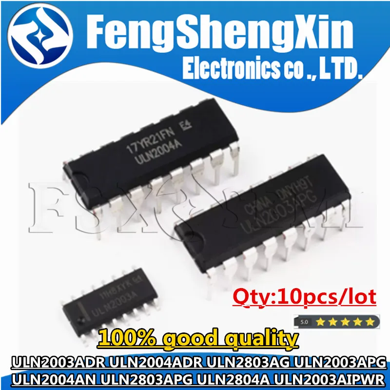 10pcs Uln2003an Dip-16 Uln2003 Uln2003apg Dip Uln2003adr Uln2004an Uln2004adr Uln2004 ...