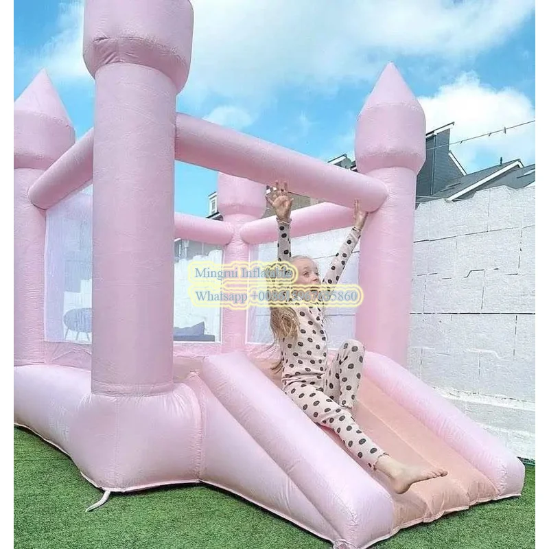 Inflatable-Bounce-House-for-Toddlers-1-3-Kids-Pink-Castle-Party-Theme ...