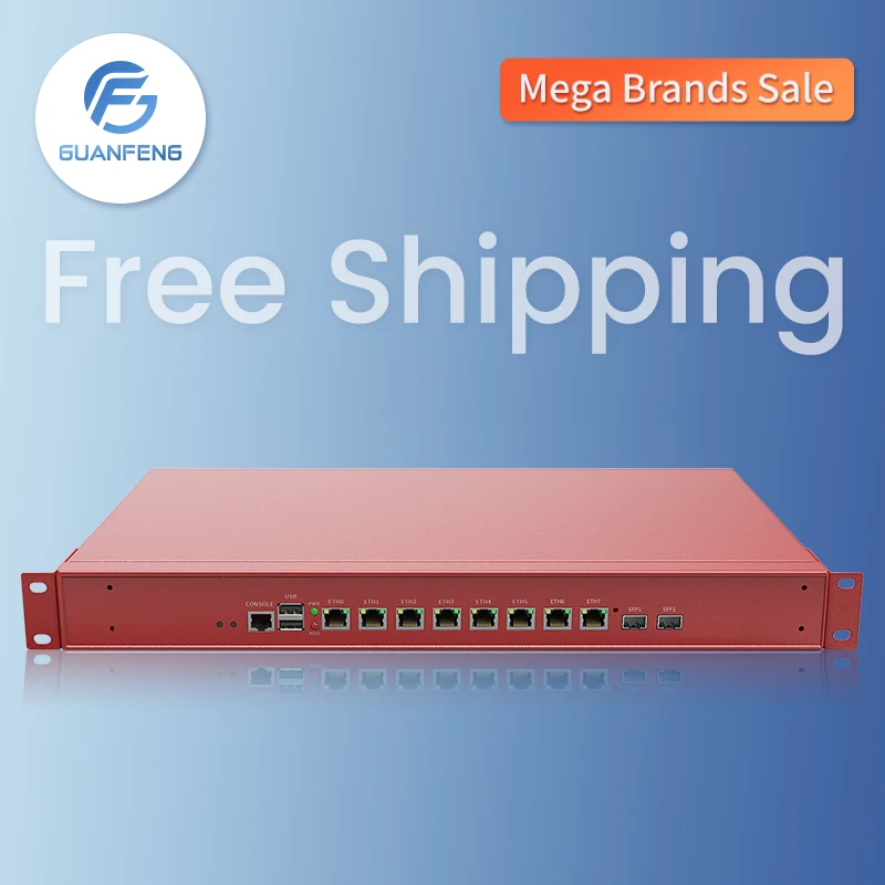 Red Firewall Network Server 8 Gigabit Ethernet port 1G Sfp Linux ...