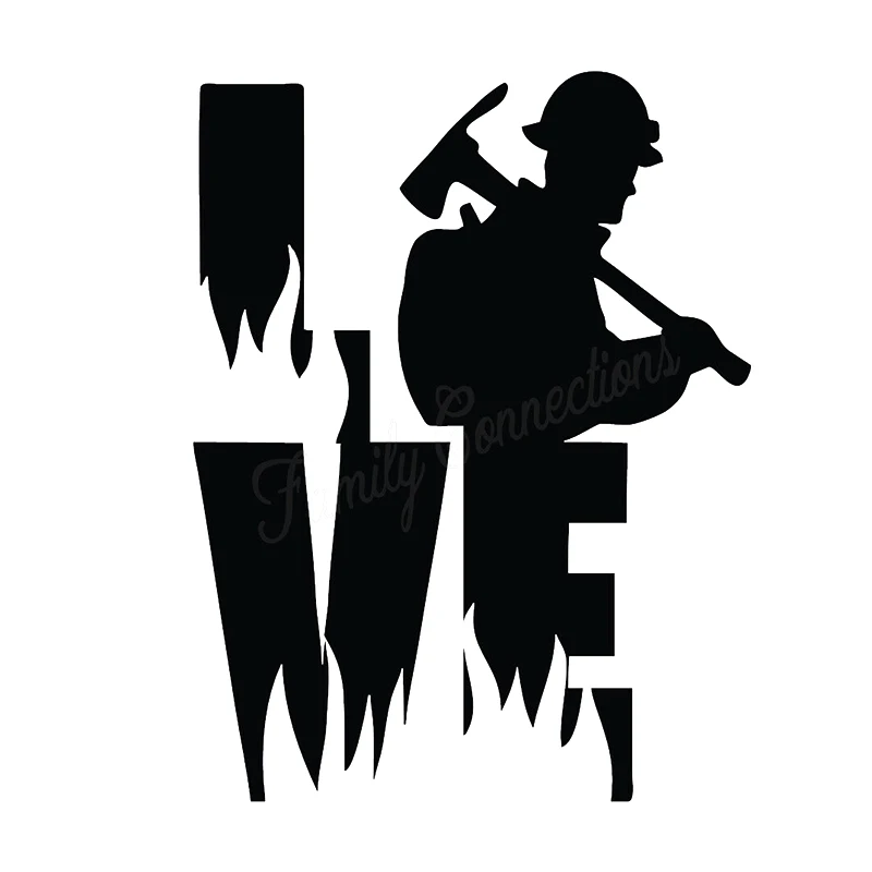 17-13cm-LOVE-FIREFIGHTER-Vinyl-DECAL-STICKER-Oem-jdm-automobiles-and ...