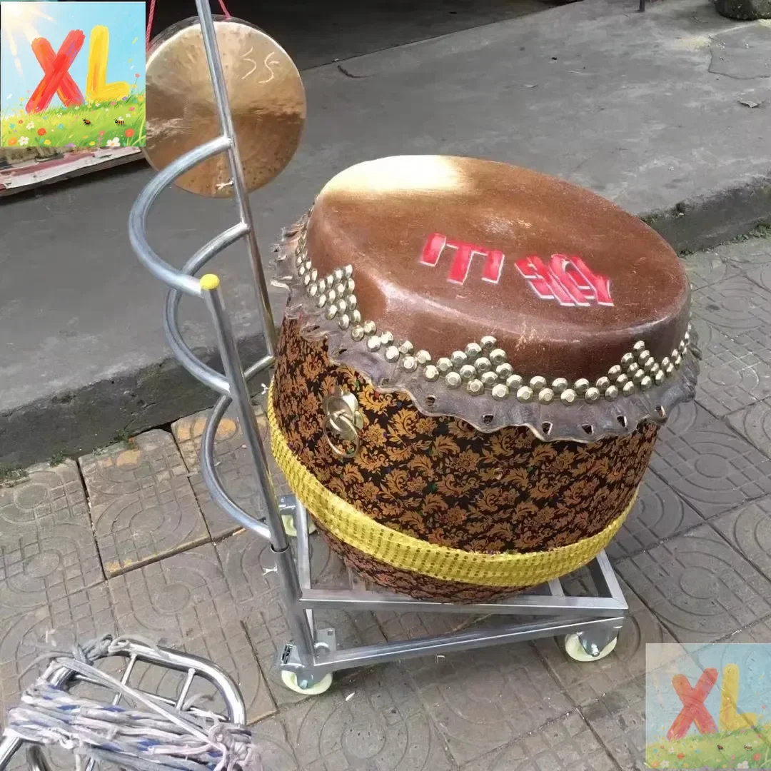 Drum and Gong Stands Drum Carts with Wheels Portable Gong Stand Lion ...