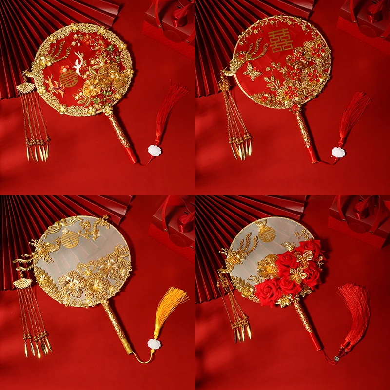 Bride Hand Held Fan Decoration Wedding Bridal Group Fan Handmade ...