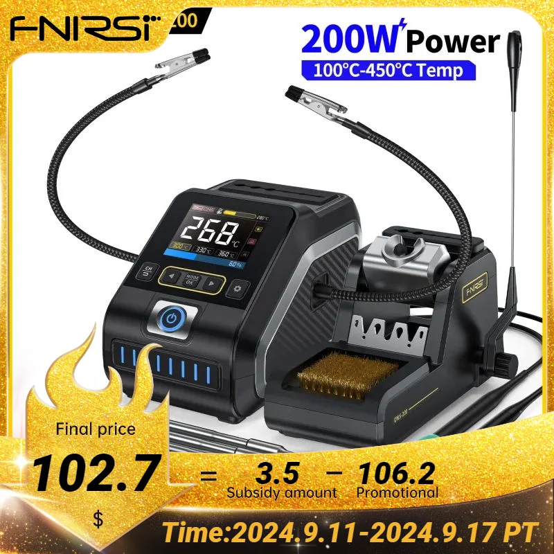 FNIRSI-DWS-200-200W-Power-Repaid-Heating-Soldering-Iron-Staion-C210 ...