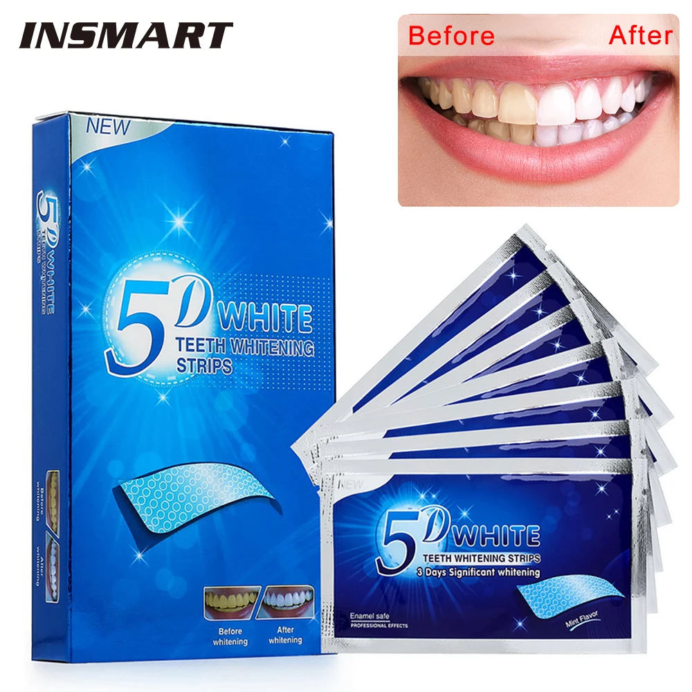 5D-Double-Sided-Elastic-Patch-Tools-Dentes-Branqueamento-Tiras-Creme ...