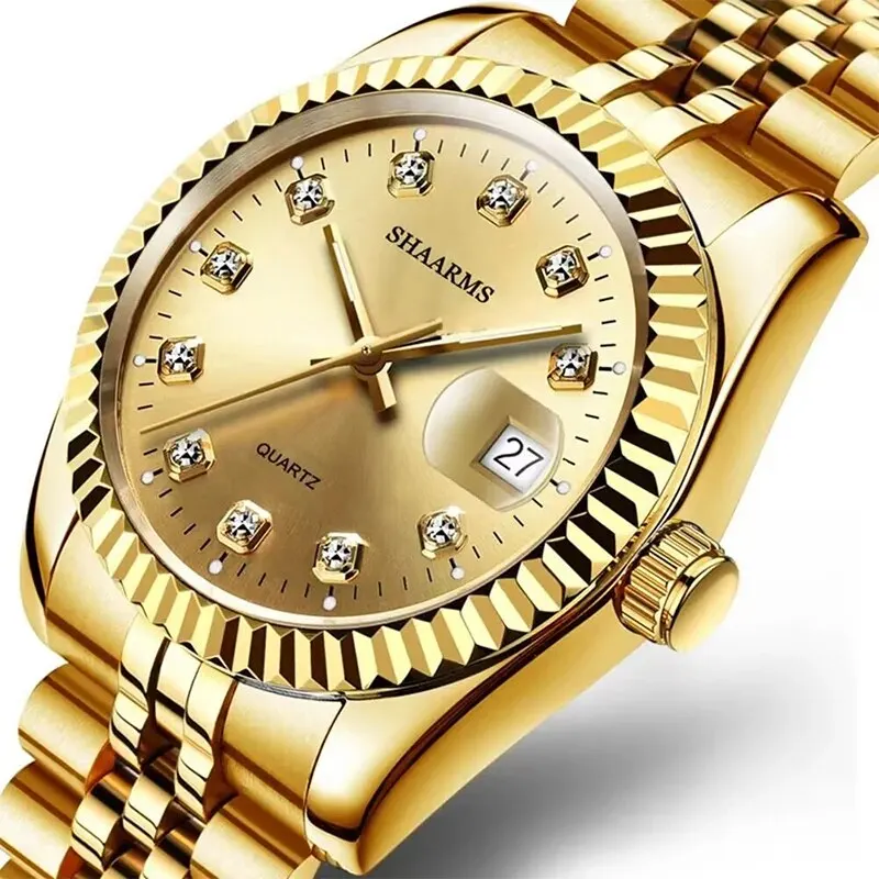 Watches-Mens-Top-Brand-Luxury-Gold-Watch-Calendar-With-Stainless-Steel ...